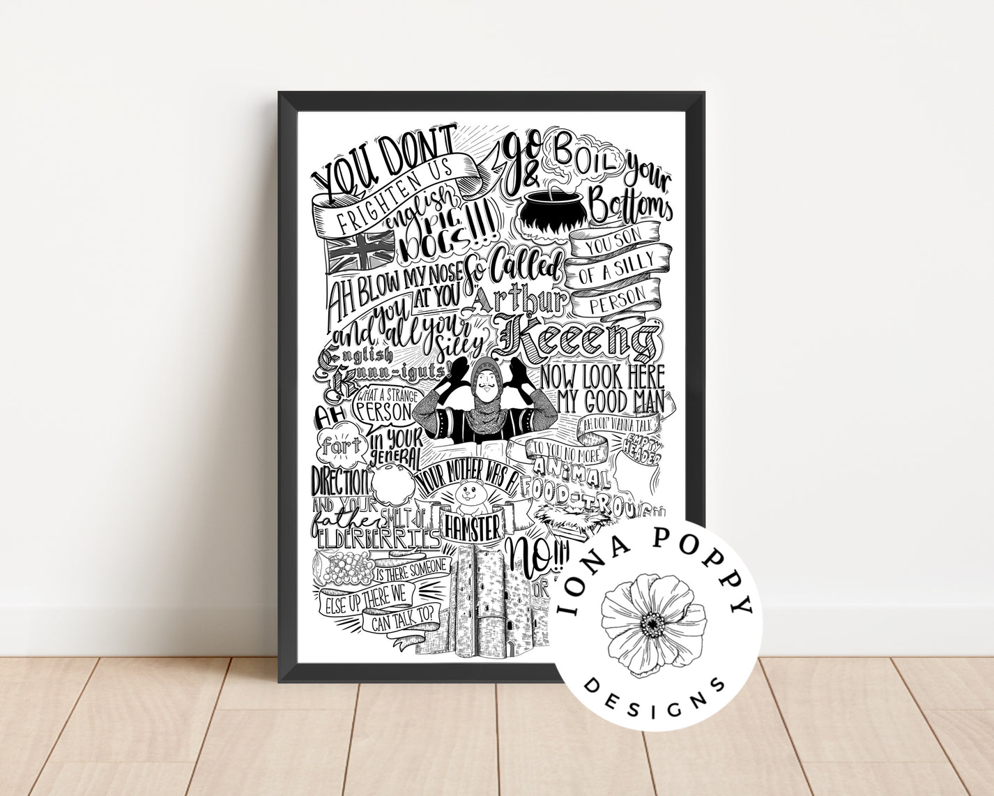 Monty Python And The Holy Grail - French Taunter – Iona Poppy Designs